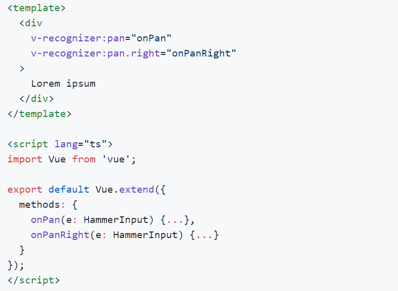 Recognize Touch Mouse And Pointer Events In Vue Recognizer Vue Script